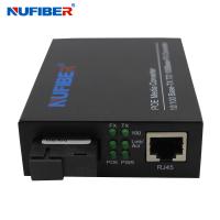 China 10/100M POE Media Converter  20KM SC SM Single Fiber Optic Media Converter Support 30W POE Function for sale
