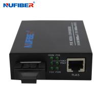 China 10/100/1000M POE Powered Switch for IEEE802.3af Devices 1310nm 20km SC Fiber to Copper High-Speed for sale