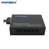 China 10/100Mbps POE Media Converter RJ45 to SC Fiber Media Converter Dual Fiber SM 1310nm 20km 30W OEM Support POE Fuction for sale
