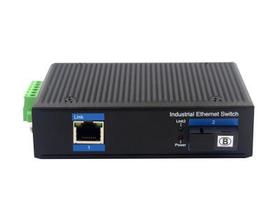 China Unmanaged Industrial Ethernet Switch with 1 Port 10/100/1000M RJ45 and 1 Port 1000Mbps SC Fiber for Network Camera and VoIP Phone for sale