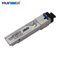China 1.25G Optical Transceiver BIDI Single fiber Singlemode SFP 1310nm/1550nm 3km SC Compatible With Cisco Huawei HP Mikrotik for sale
