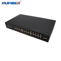 China Gigabit POE Switch 24*10/100/1000Mbps PoE port to 2*1000M SFP Slot DESKTOP/Rack Mounting with Bracket for sale