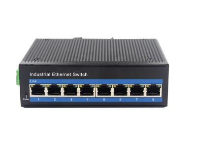 China 1000MBase-T UTP Unmanaged Industrial Switch 8 Port For IP Cameras IP40 DIN-rail Type for sale