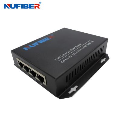 China 100M 4 Port Ethernet Switch 1310nm 20km Optical Ethernet Switch for CCTV IP Camera for sale