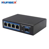 China Din Rail Industrial Fiber Switch 10/100/1000M 4 UTP To SFP Slot 24V Unmanaged Industrial Switch for sale
