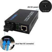 China 10/100 Mbps Fiber Media Converter for CCTV IP Camera SM 20KM SC Dual Fiber Media Converter for sale