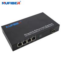 China 1310nm 20km SC Fiber Ethernet Switch Low Heat With 4 Rj45 Port Gigabit fiber ethernet switch for sale