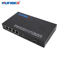 China 1310nm 20km SC Fiber Ethernet Switch Low Heat With 4 Rj45 Port Gigabit fiber ethernet switch for sale