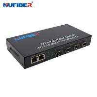 China 2 RJ45 Port 4 Sfp Port Switch Media Converter Support 5-16V Voltage Input for sale