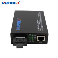 China 10/100M 20KM SC SM Single with POE Function Fiber Optic Media Converter Support 30W POE Powered Switch for sale