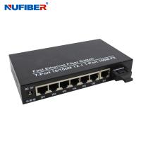 China 7 RJ45 Port Fiber Ethernet Switch Single Mode 20KM Distance Fiber Ethernet Switch for sale