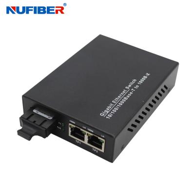 China 1000M Fiber Ethernet Switch RoHS Approved 2 Port Ethernet Switch Single Mode Fiber Converter for sale