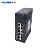 China Nufiber DIN Rail 48V Industrial Switch 8ge Poe 4SFP 10 / 100 / 1000Mbps Managed Industrial Switch for sale