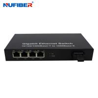 China 10/100/1000Mbps Ethernet Switch 1310nm 20km SC Low Heat With 4 Rj45 Port Gigabit Fiber Ethernet Switch for sale