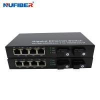 China SM Dual Fiber Four Port Ethernet Switch Auto Negotiation Function Fiber Ethernet Switch for sale