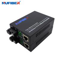 China 10/100M Fiber Media Converter Single Mode Simplex 1310nm / 1550nm 20km SC Media Converter for sale