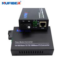 China 10/100M Fiber Media Converter Single Mode Simplex 1310nm / 1550nm 20km SC Media Converter for sale