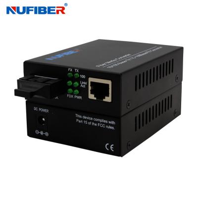 China Duplex SM 1310nm 20km SC Fast 10/100M Fiber Media Converter for sale