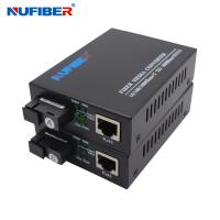 China Simplex 1310 / 1550nm 20km SC Gigabit Media Converter 10/100/1000M for sale