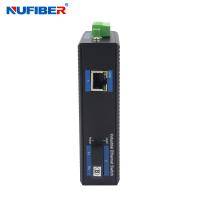 China NUFIBER Din Rail 10/100/1000M Fiber To UTP Converter 24V Unmanaged Industrial Switch for sale