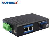 China 2 RJ45 Simplex SM 1310nm / 1550nm 20km SC Fiber Media Converter Unmanaged Industrial Switch for sale