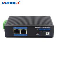 China 2 RJ45 Simplex SM 1310nm / 1550nm 20km SC Fiber Media Converter Unmanaged Industrial Switch for sale