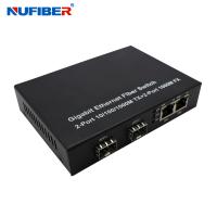 China FCC Certificated 1000M Fiber Ethernet Switch With 2 Rj45 2 Fiber Port for sale