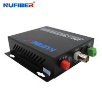 China 1RS485 1BNC Fiber Audio Converter , Optical Video Transmitter And Receiver CCTV DVR 1080P 720P Analog Signal Fiber Video Converter for sale