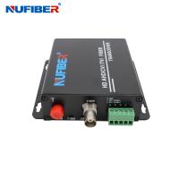 China 1RS485 1BNC Fiber Audio Converter , Optical Video Transmitter And Receiver for sale