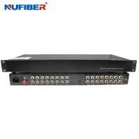 China 32BNC RS485 Video Audio Data Fiber Media single fiber single mode Converter Fiber Video Converter for sale