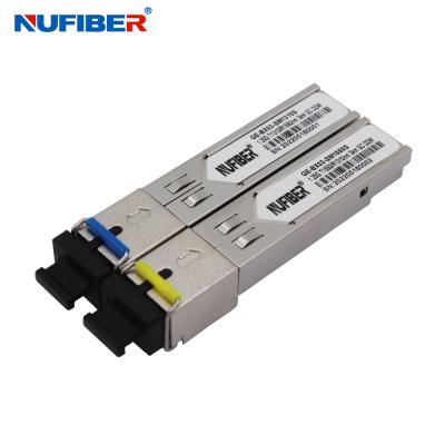 China SFP Module Gigabit SC Connector 1.25G WDM 3km 1310nm/1550nm SC DDM compatible with Cisco for sale