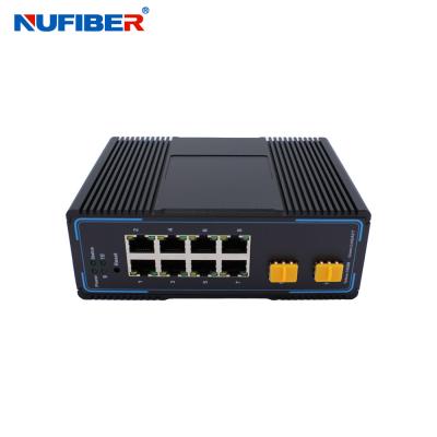 China Industrial Ethernet Managed POE Switch L2 8x10 / 100 / 1000base-T 2x1000base-X SFP for sale