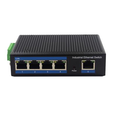 China NUFIBER Industrial 10 100M 5 UTP Port Network Ethernet Switch 24V Unmanaged Industrial Switch for sale