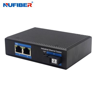China Fiber To 2 UTP Port Unmanaged Industrial Ethernet Switch for sale