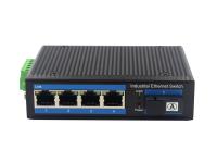 China 10/100/1000M 4 Ports RJ45 To Fiber Converter Simplex 1310nm / 1550nm SC Unmanaged Industrial Switch for sale