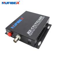 China HD 1080P Fiber Optic Video Converter 1CH RS485 Data Support AHD TVI CVI Camera for sale