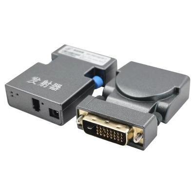 China NUFIBER SM 1xLC Optical Dvi Extender 1000m Low RFI Low EMI FCC Approved DVI to Fiber Extender for sale