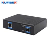 China Industrial Din Rail 1.25G SFP To RJ45 UTP Media Converter for sale