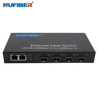 China 4 1000M To 2 SFP Port Gigabit Ethernet Switch With Iron Case Fiber Ethernet Switch for sale
