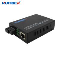 China 10/100M Fiber Media Converter Single Fiber Single Mode 1310/1550nm 20km Fast SM Media Converter for sale