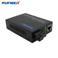 China 10/100M Fiber Media Converter Single Fiber Single Mode 1310/1550nm 20km Fast SM Media Converter for sale