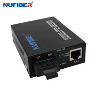 China 10/100/1000M Fiber Media Converter Dual Fiber Single Mode 1310nm 20km SC for sale