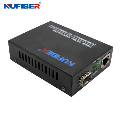 China Gigabit SFP Slot Optic Media Converter 10/100/1000M SFP to UTP Ethernet Converter 5V1A for sale