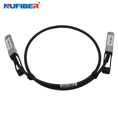 China Nufiber 1M 40G QSFP+ Passive DAC Cable For FTTH Network Direct Attach Cable for sale