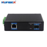 China Industrial SFP to UTP POE Media Converter Gigabit Din Rail Mount 48V for sale