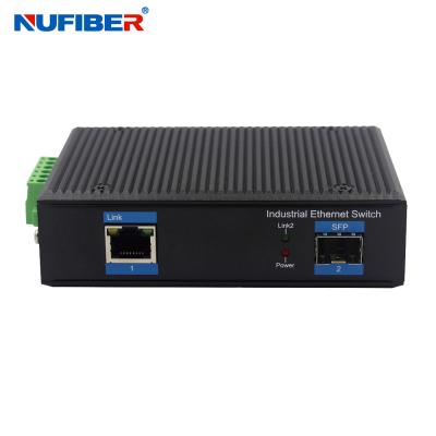 China Industrial SFP to UTP POE Media Converter Gigabit Din Rail Mount 48V for sale
