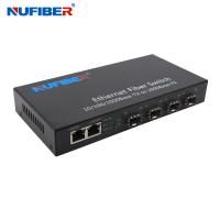 China 4 1000M To 2 SFP Port Gigabit Ethernet Switch With Iron Case for sale