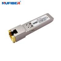 China NUFIBER 10/100/1000Mbps Copper Module RJ45 UTP Cat5 SFP-GE-T cable SFP Module 100meters for sale