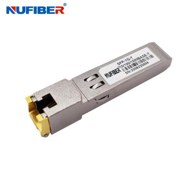 China NUFIBER 10/100/1000Mbps Copper Module RJ45 UTP Cat5 SFP-GE-T cable SFP Module 100meters for sale