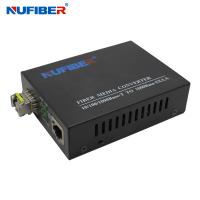 China Gigabit SFP To RJ45 Media Converter , UTP To SFP Converter DC5V 1A For CCTV for sale